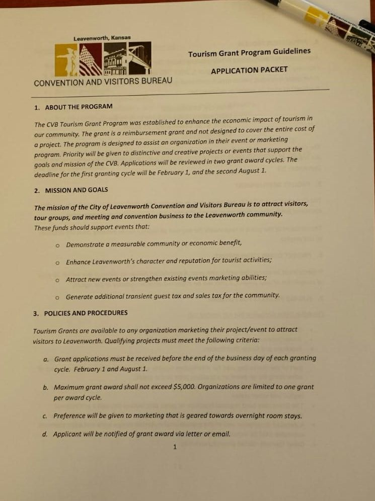 Tourism Grant Program | Leavenworth, Kansas